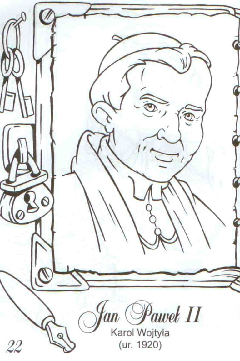 Jan Paweł II - Kolorowanki dla dzieci - Kolorowanki do druku
